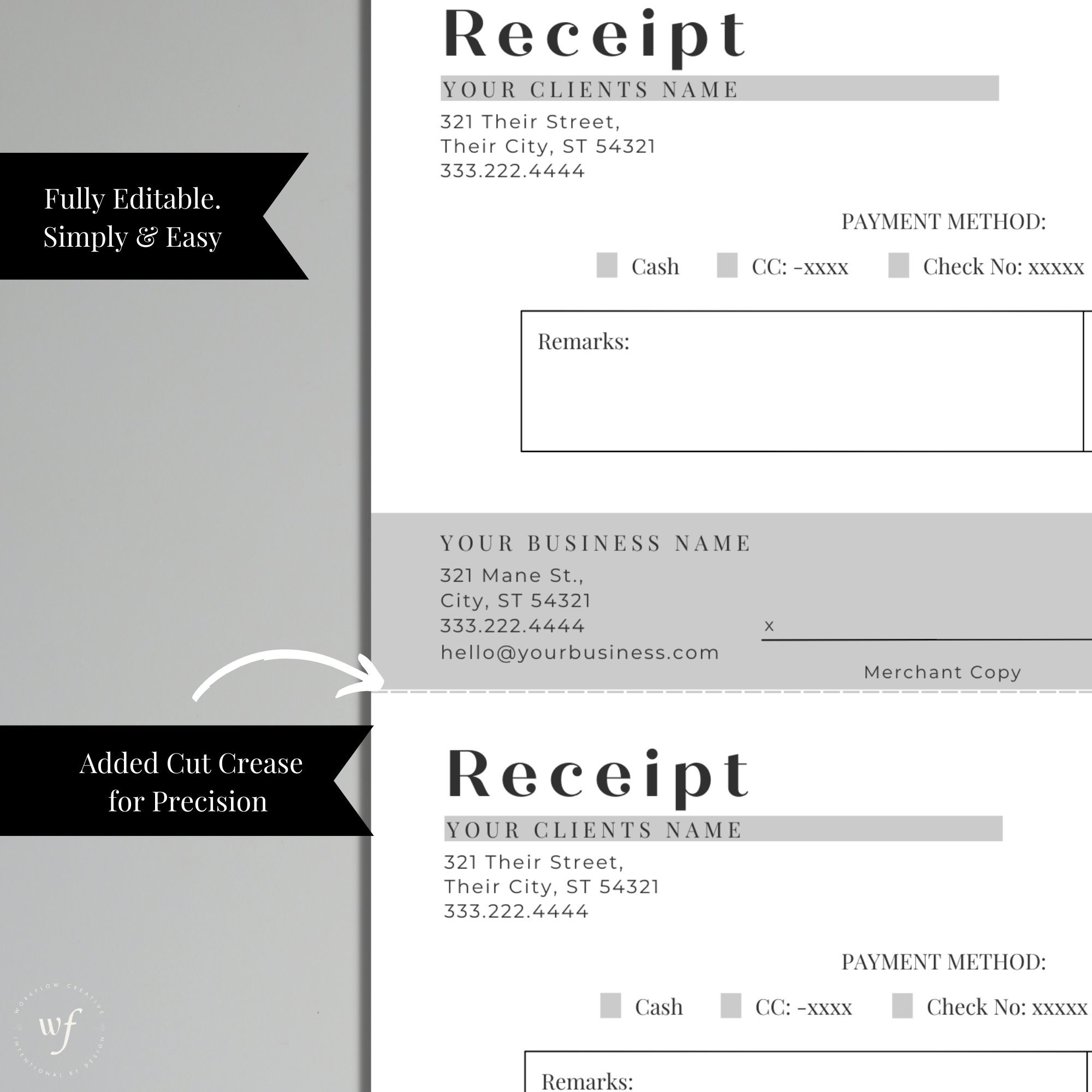 Receipt Template, Canva, Small Business Accounting, Proof of Purchase ...