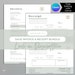 Green Invoice Template, Boho Small Business, Payable to Form ...