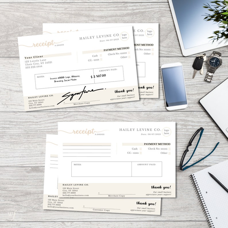 Beige Receipt Template, Small Business Accounting, Bill Statement, Cash ...