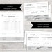 Invoice and Receipt Template, Black and White Document, Bill Statement ...