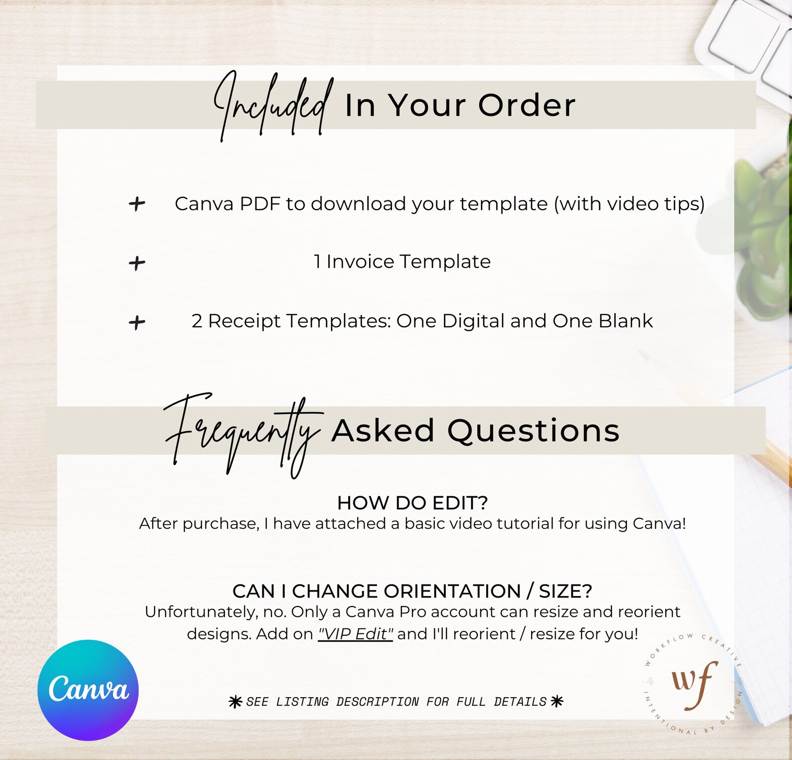 Peach Invoice and Receipt Template, Boho Bill Statement, Cash Payment ...