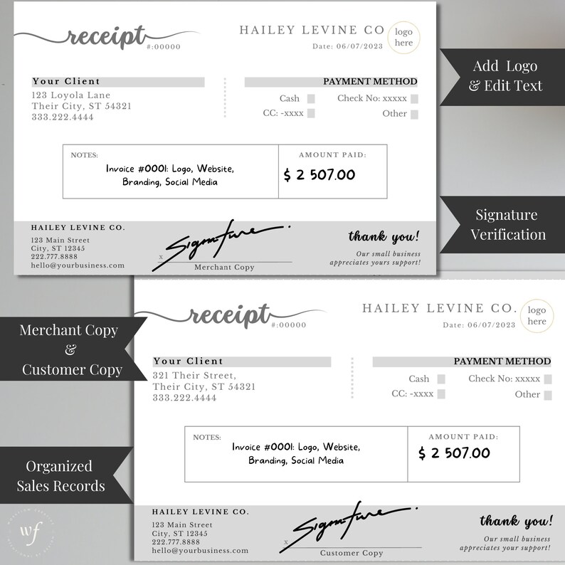 Receipt Template, Small Business Accounting, Bill Statement, Payment ...