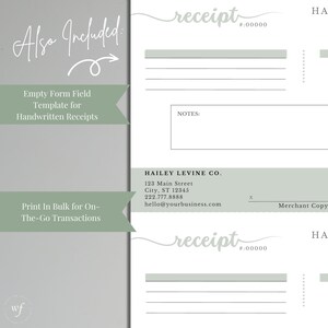 Sage Receipt Template, Boho Small Business, Proof of Payment, Pay ...