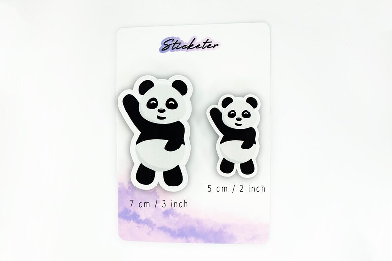 Happy Cute Panda Sticker - Fun Panda Bear Art for Laptop, Water Bottle ...