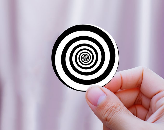 Hypnotic Spiral Optical Illusion Sticker, Prepare for Mind Bending Fun ...