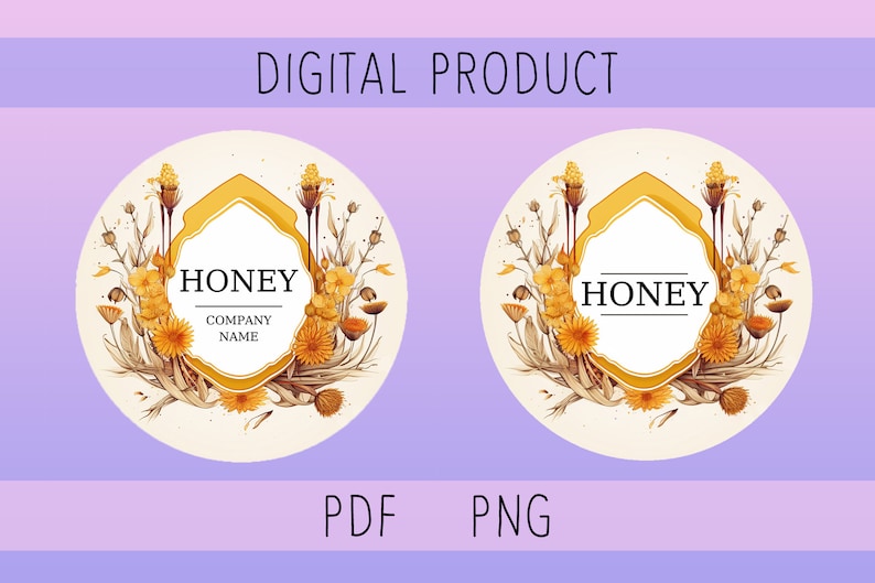 Customizable Honey Labels, Printable Tags for DIY Packaging and ...