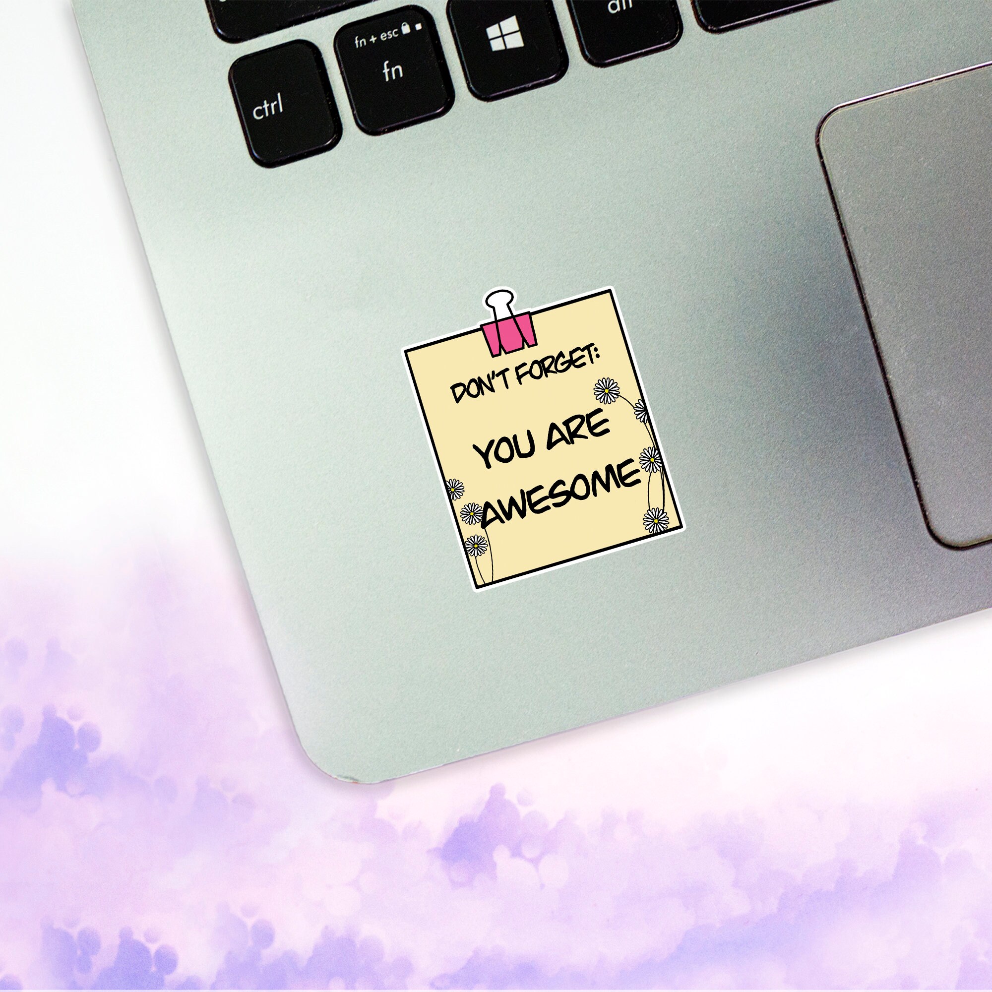 You Are Awesome Floral Reminder Sticker, Motivational, Positive ...