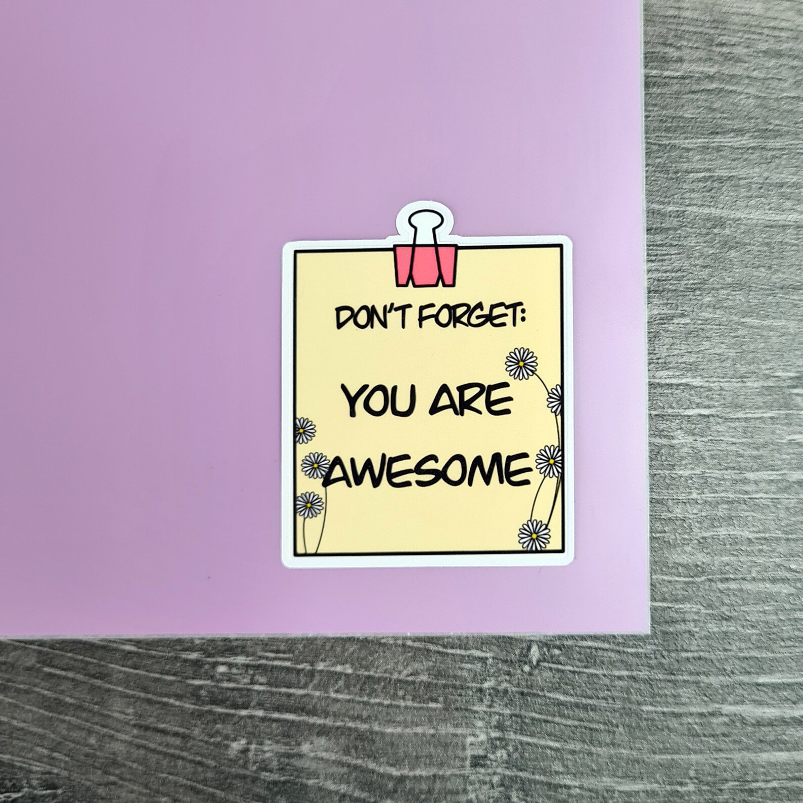 You Are Awesome Floral Reminder Sticker, Motivational, Positive ...