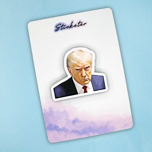 Trump Mugshot Sticker Funny Political Humor & Statement Vinyl Decal - Etsy