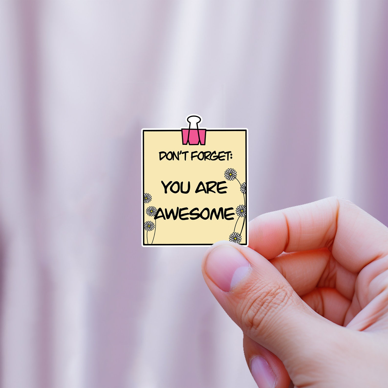 You Are Awesome Floral Reminder Sticker, Motivational, Positive ...
