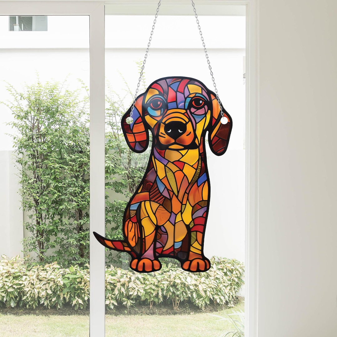 Dog Acrylic Window Hanging, Memorial Decor Gift, Pet Memorial ...