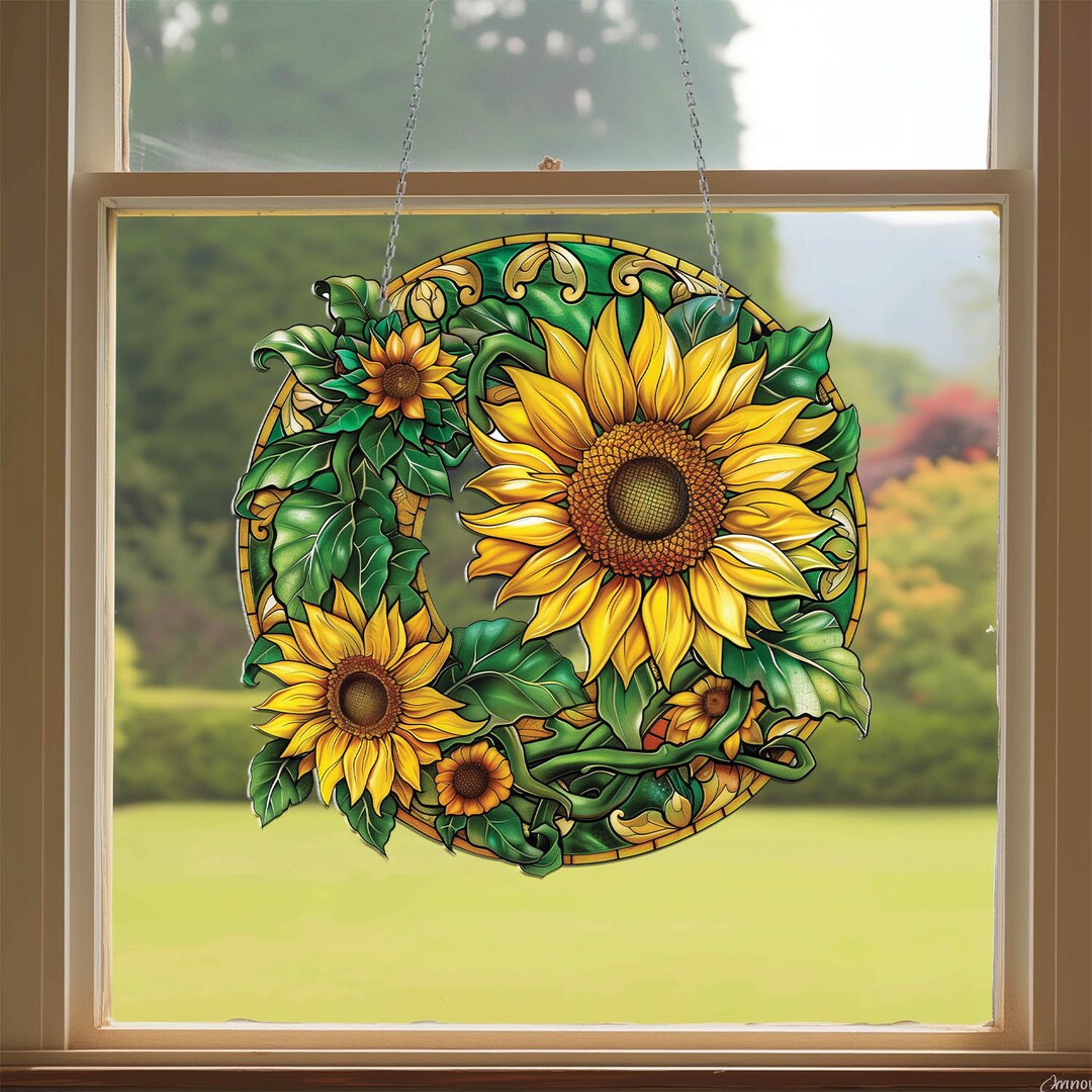 Sunflower Wreaths for Window Hanging, Summer Wreath, Fall Wreath ...