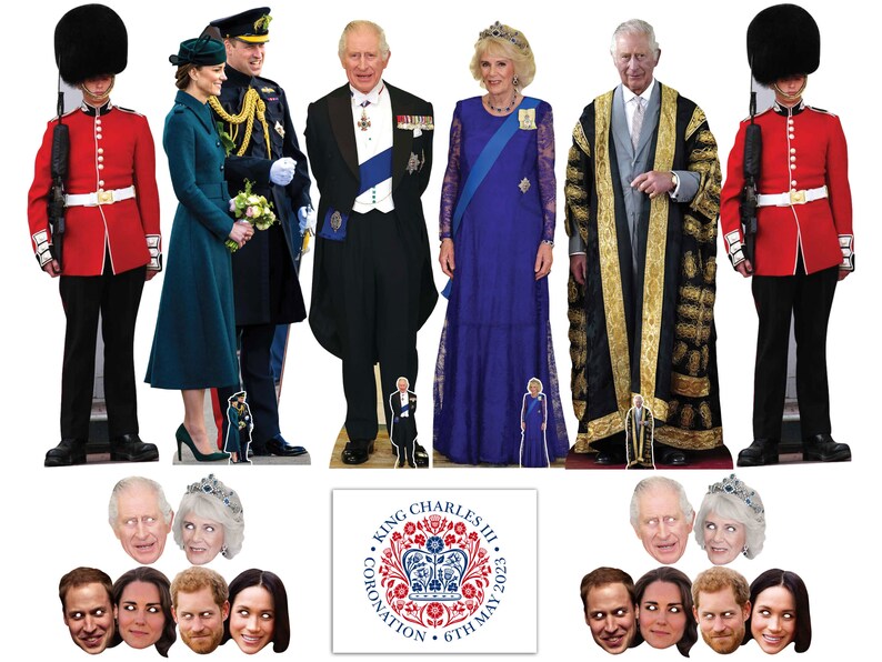 King Charles Coronation Cardboard Cutout Platinum Party - Etsy
