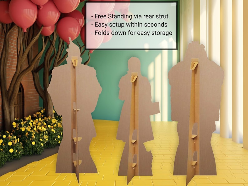 Wizard of Oz Cardboard Cutouts Official Licensed Standees Decorations ...