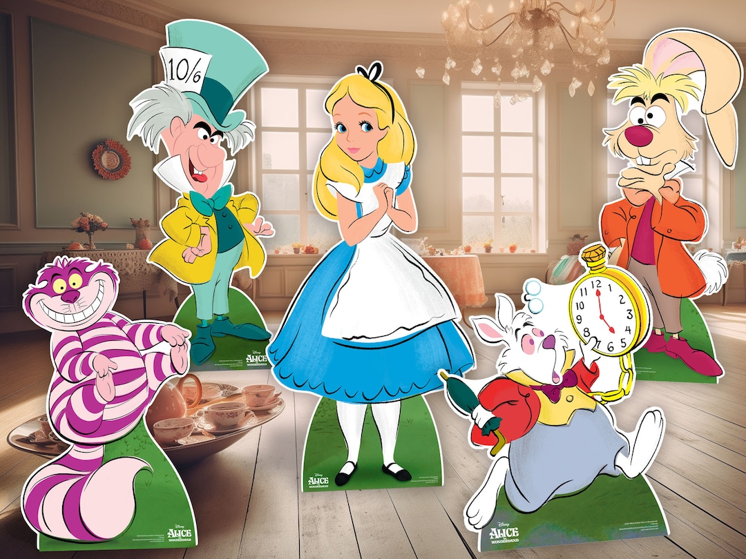 Alice in Wonderland Cardboard Cutouts Official Standees Decorations ...
