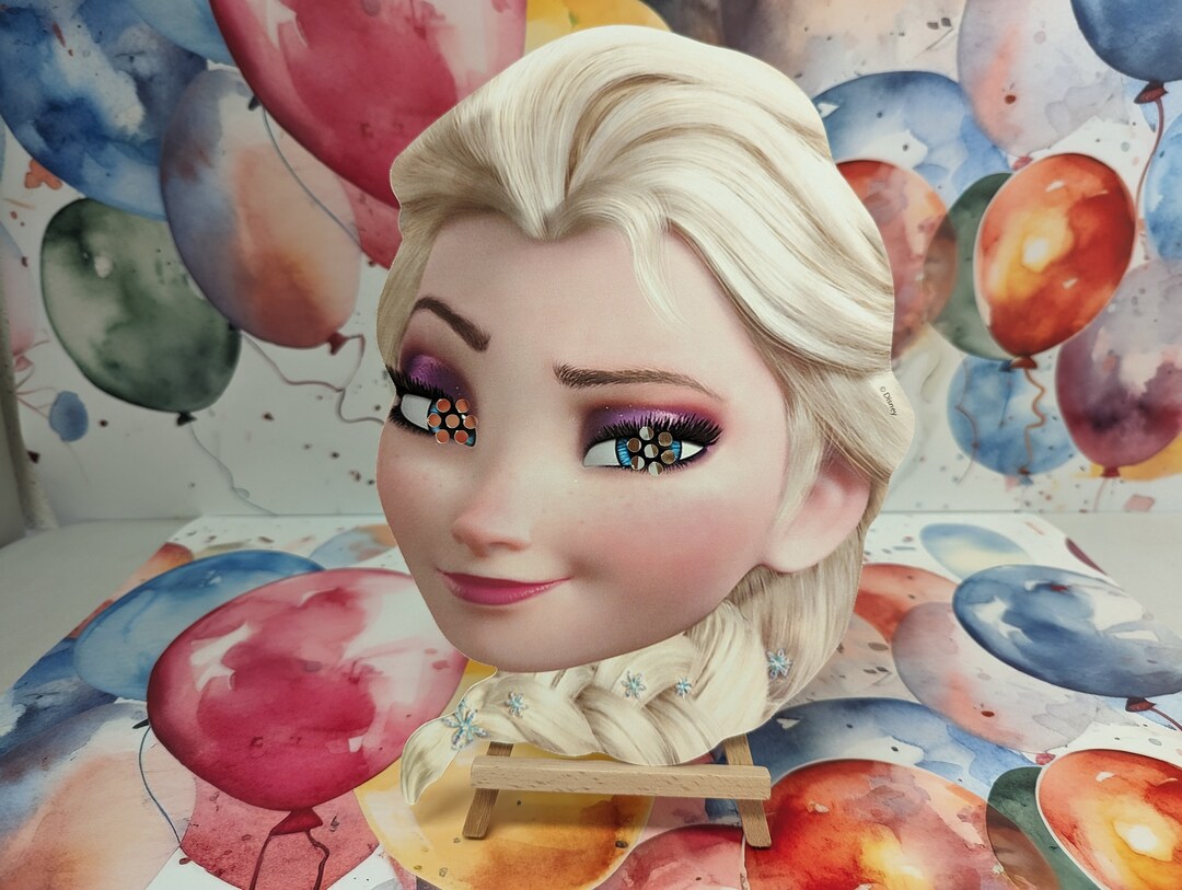 Elsa From Frozen 2D Card Party Mask Single Disney Cartoon Character - Etsy