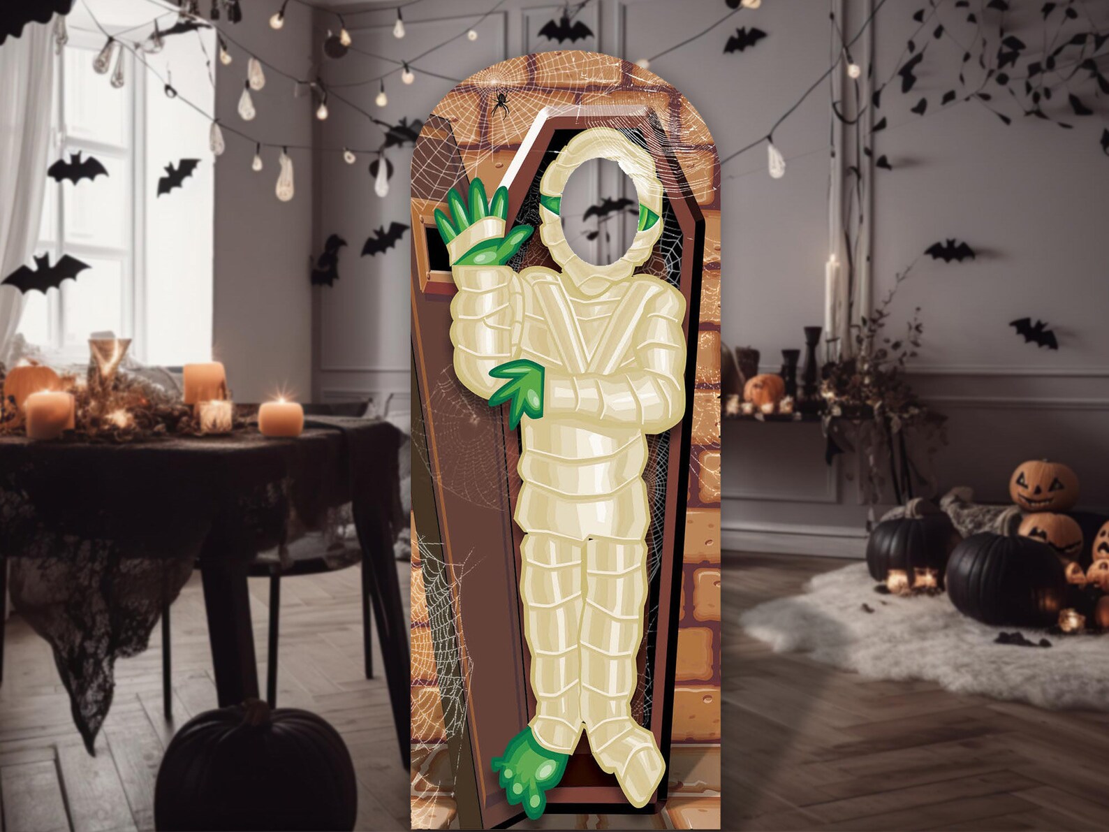 Halloween Mummy Lifesize Cardboard Stand in Scary Standee Decoration ...