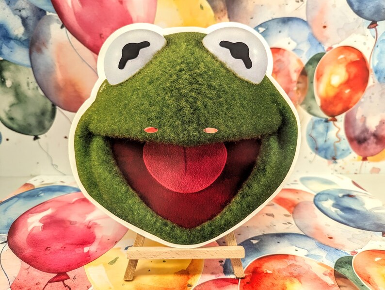 Kermit the Frog 2D Card Party Mask Single the Muppets Character - Etsy