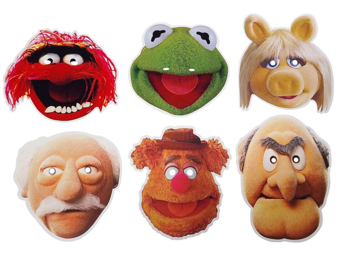 The Muppets 2D Card Party Masks Six Pack Miss Piggy - Etsy