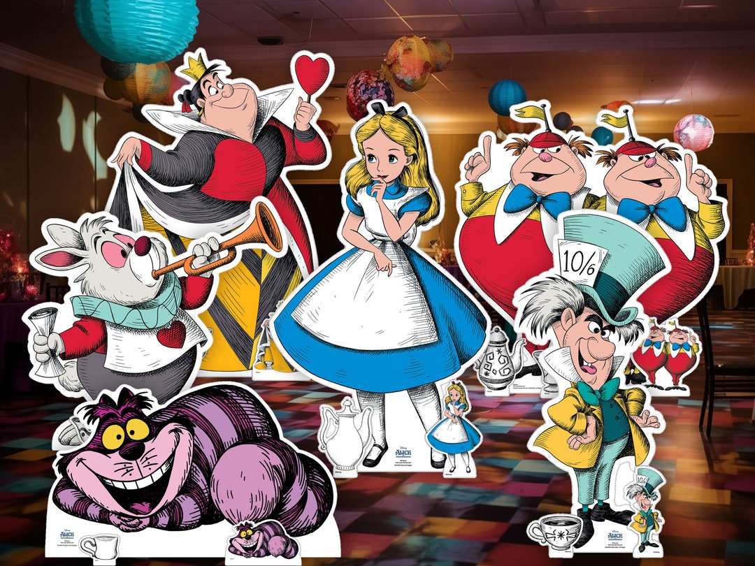 Alice in Wonderland Vintage Style Cardboard Cutouts Official Standees ...
