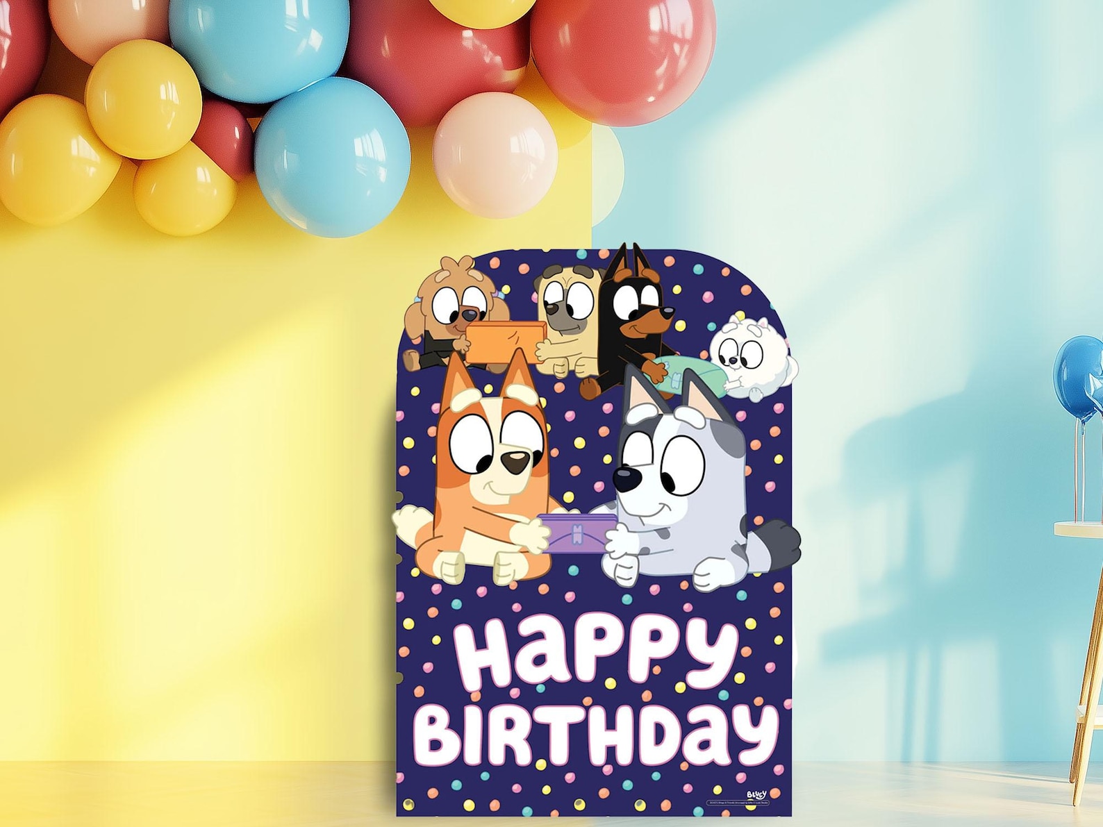 Bluey Party Backdrop Cardboard Cutouts Official Licensed Standees ...