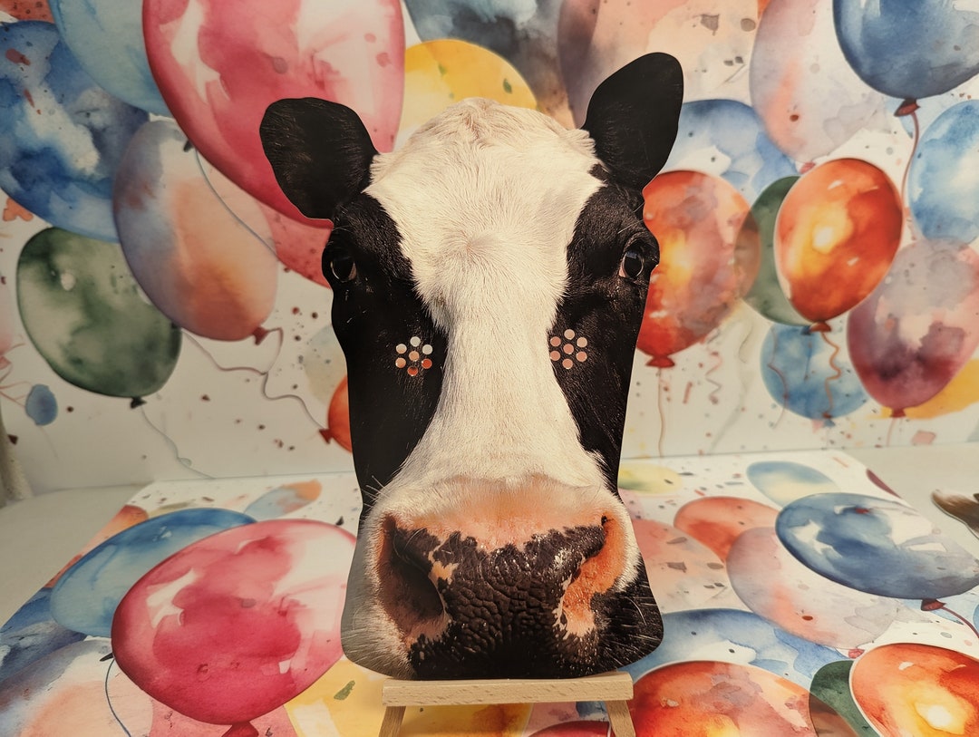 Cow 2D Animal Card Party Mask Single Pack Animal Party Fun - Etsy