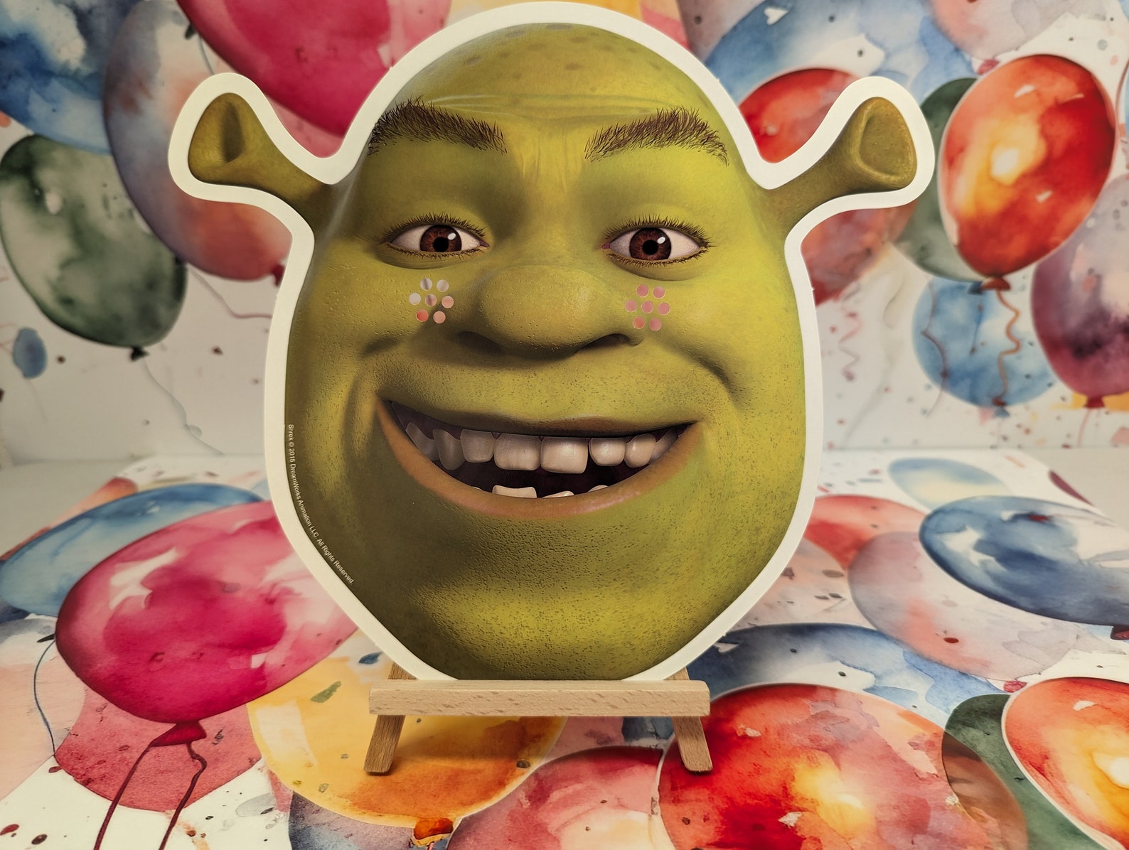 Shrek 2D Card Party Mask Single Cartoon Green Ogre - Etsy