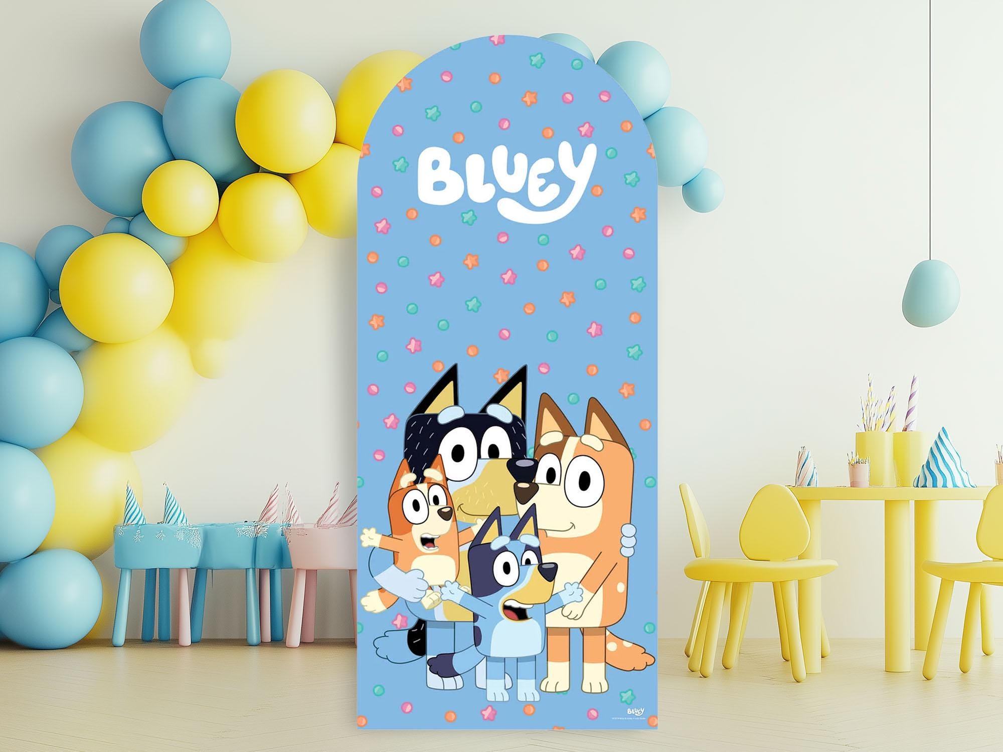 Bluey Party Backdrop Cardboard Cutouts Official Licensed Standees ...