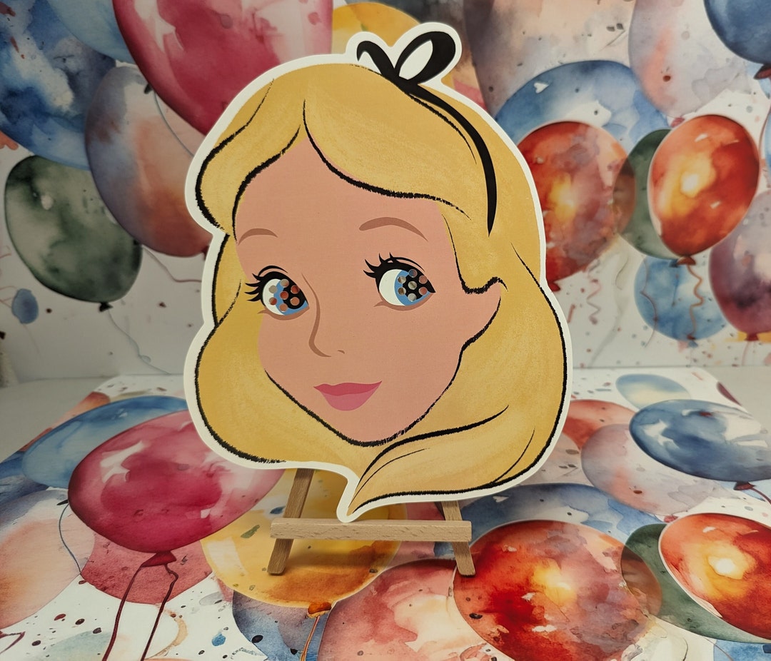 Alice in Wonderland 2D Card Party Mask Single Pack Fantasy - Etsy