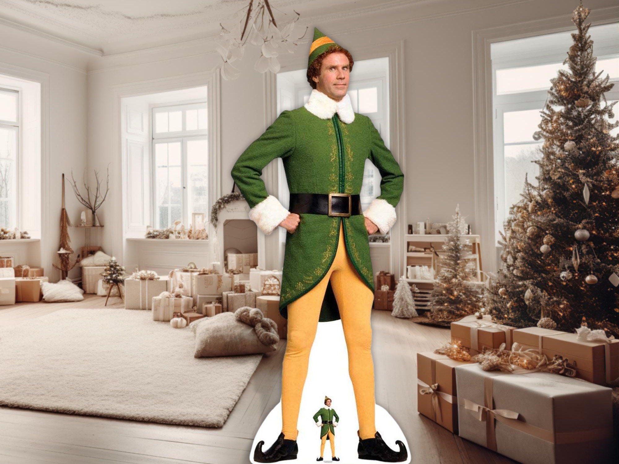 Buddy the Christmas Elf Official Cardboard Cutout With Free Mini ...