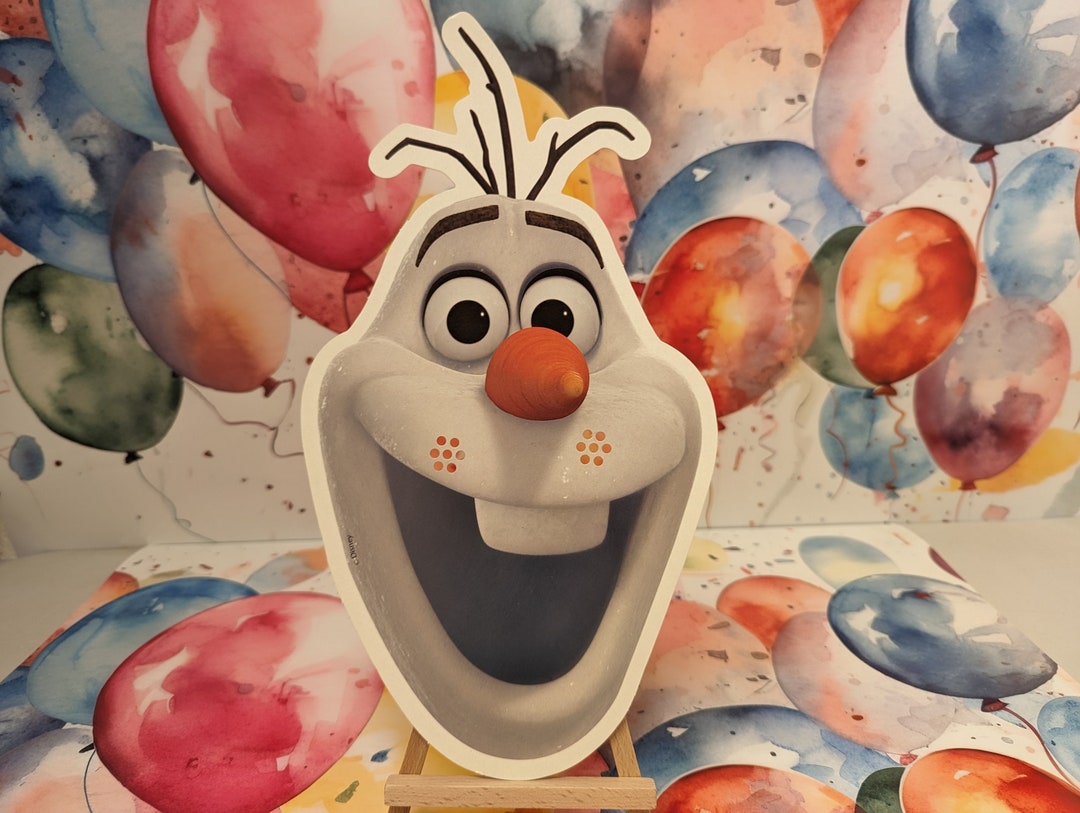 Olaf From Frozen 2D Card Party Mask Single Disney Cartoon Character - Etsy