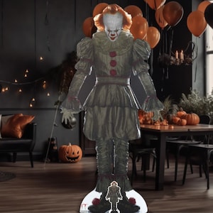 Pennywise Lifesize Cardboard Cutout Scary Halloween Standee Decoration ...