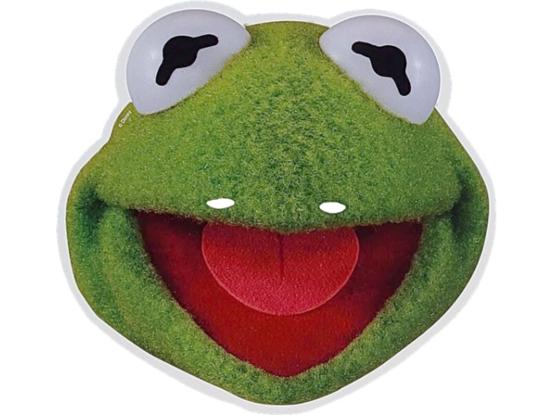 Kermit the Frog 2D Card Party Mask Single the Muppets - Etsy