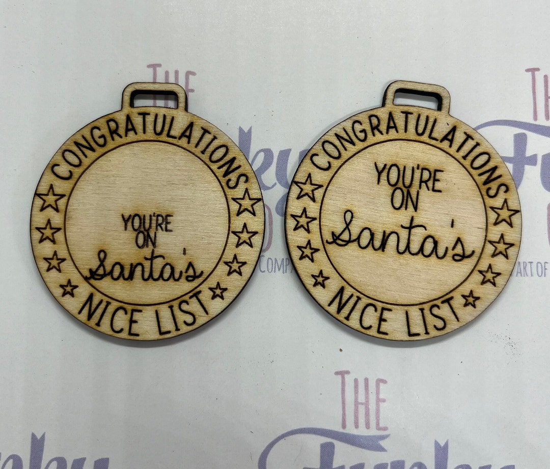 Nice List Medal Digital Cut File - Etsy