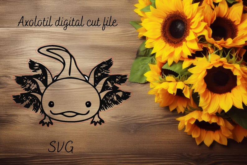 Axolotl Digital Laser Cut File - Etsy