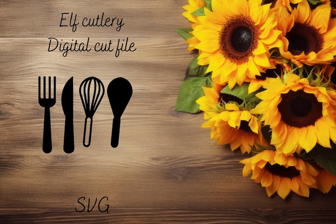 Elf Prop Cutlery Set Digital Cut File - Etsy