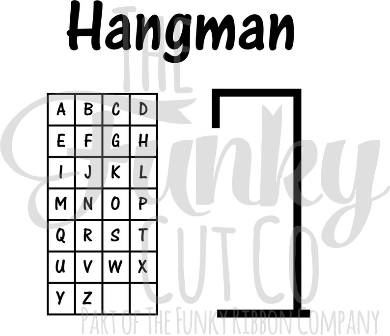 Hangman Game Cut File - Etsy