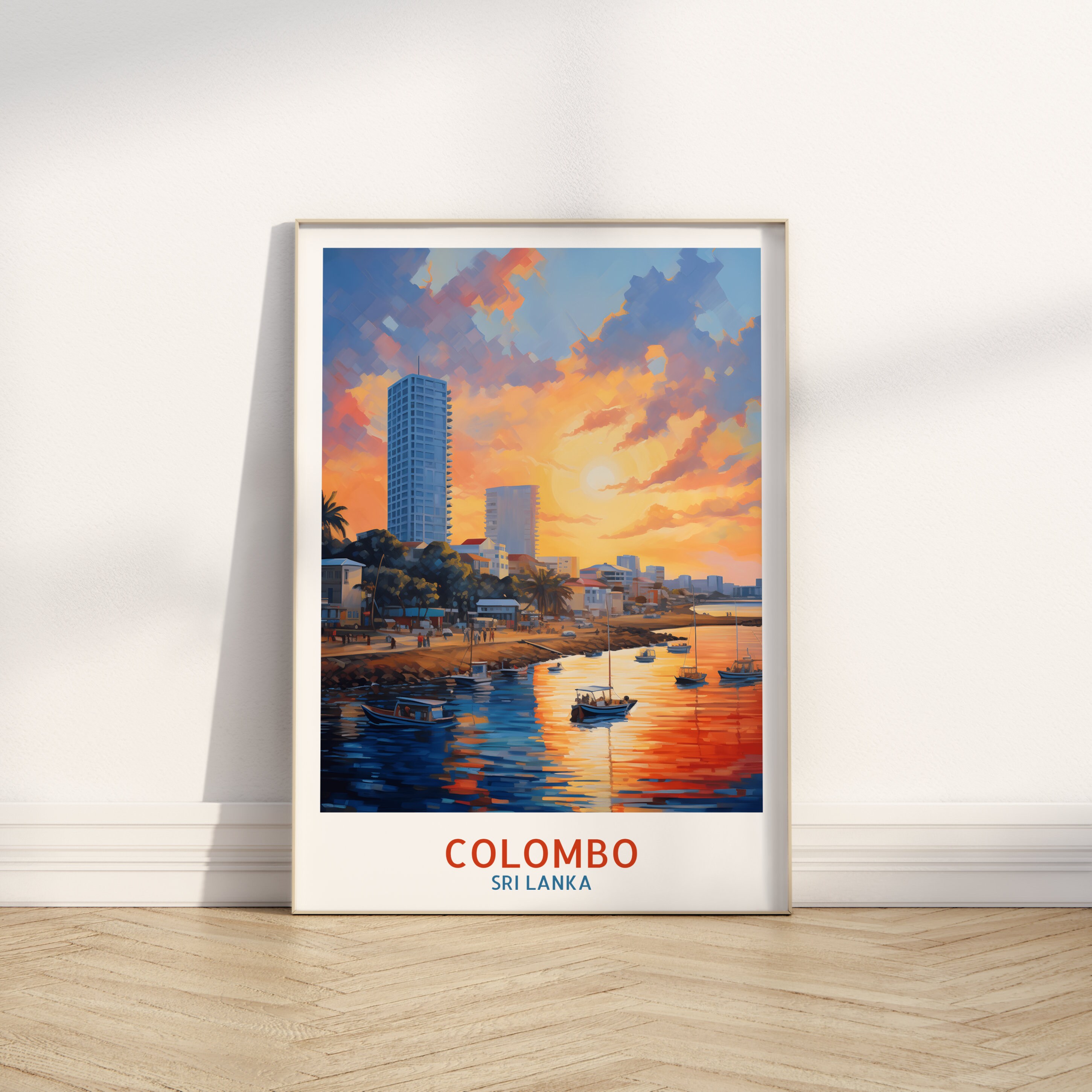Colombo City Travel Print, Colombo Sri Lanka Travel Poster Print ...