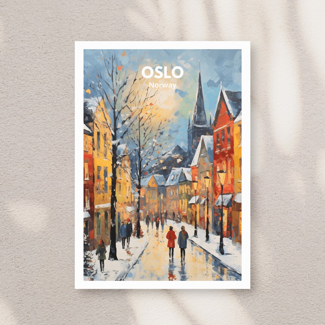 Oslo City Travel Print, Oslo Norway Travel Poster Print, Oslo City Wall ...