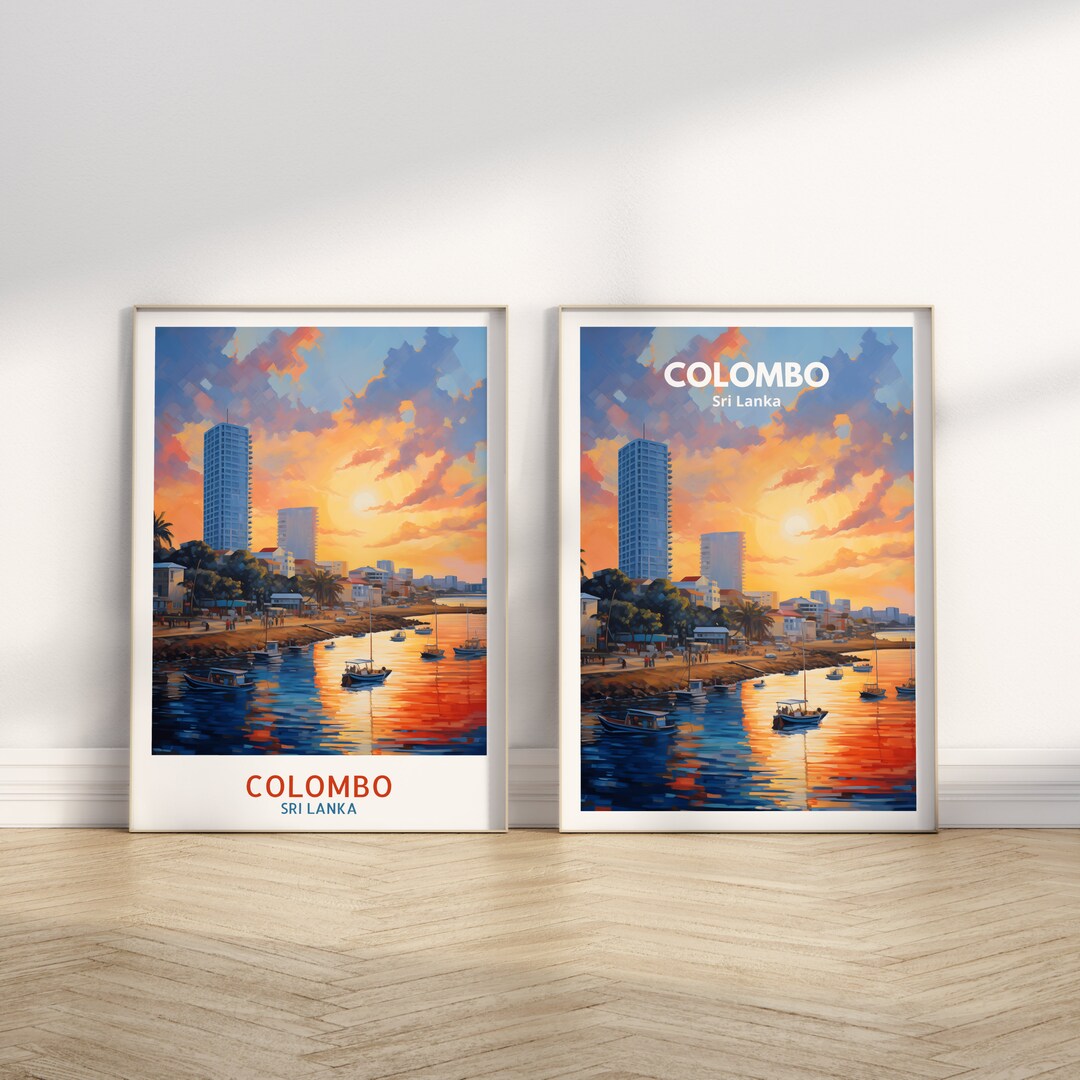 Colombo City Travel Print, Colombo Sri Lanka Travel Poster Print ...