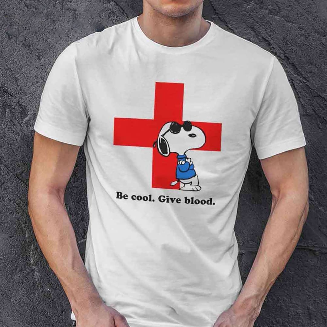 American Red Cross Snoopy Give Blood Shirt snoopy Donate - Etsy