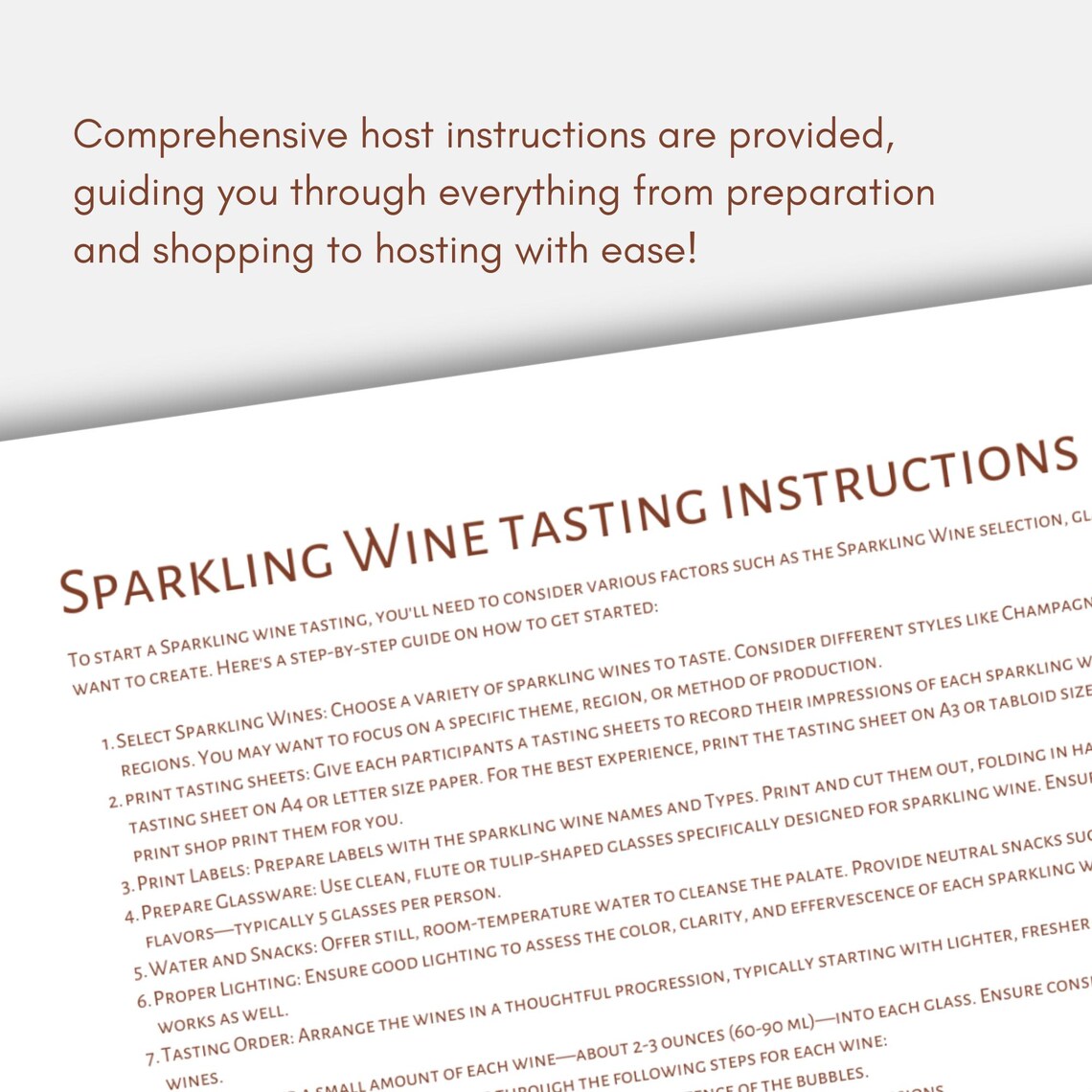 Sparkling Wine Tasting Bundle | Wine Tasting Sheet & Tasting ...