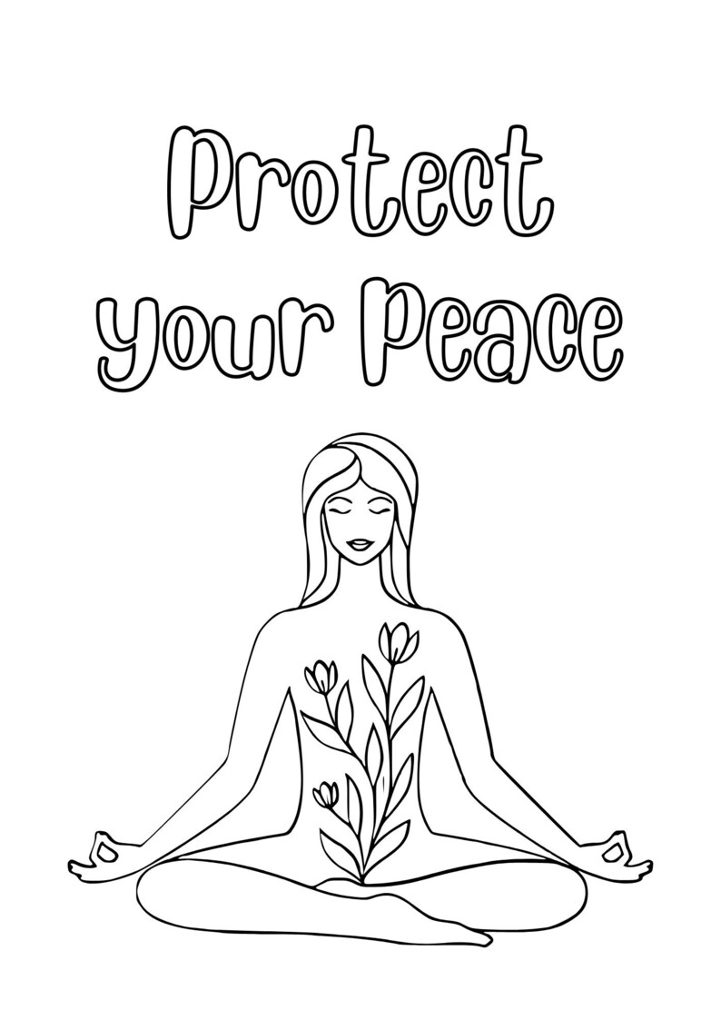 Mental Health Colouring Sheets - Printable - Adult Colouring Sheets, 8 ...