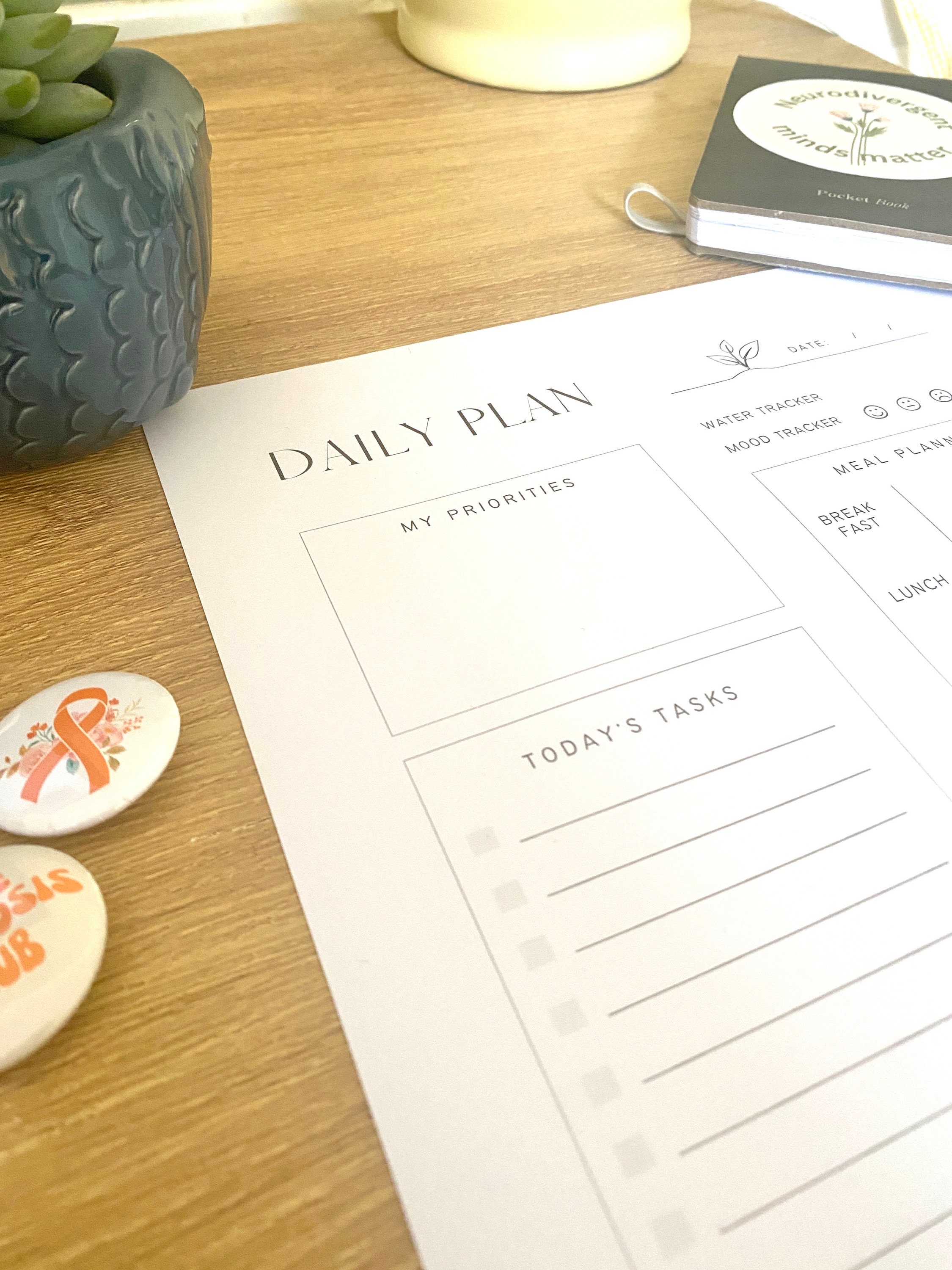 ADHD Daily Digital Planner 2024, Minimalist ADHD Adult Planner ...