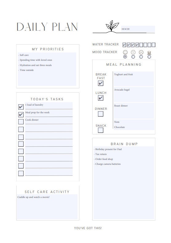 ADHD Daily Digital Planner 2024, Minimalist ADHD Adult Planner ...