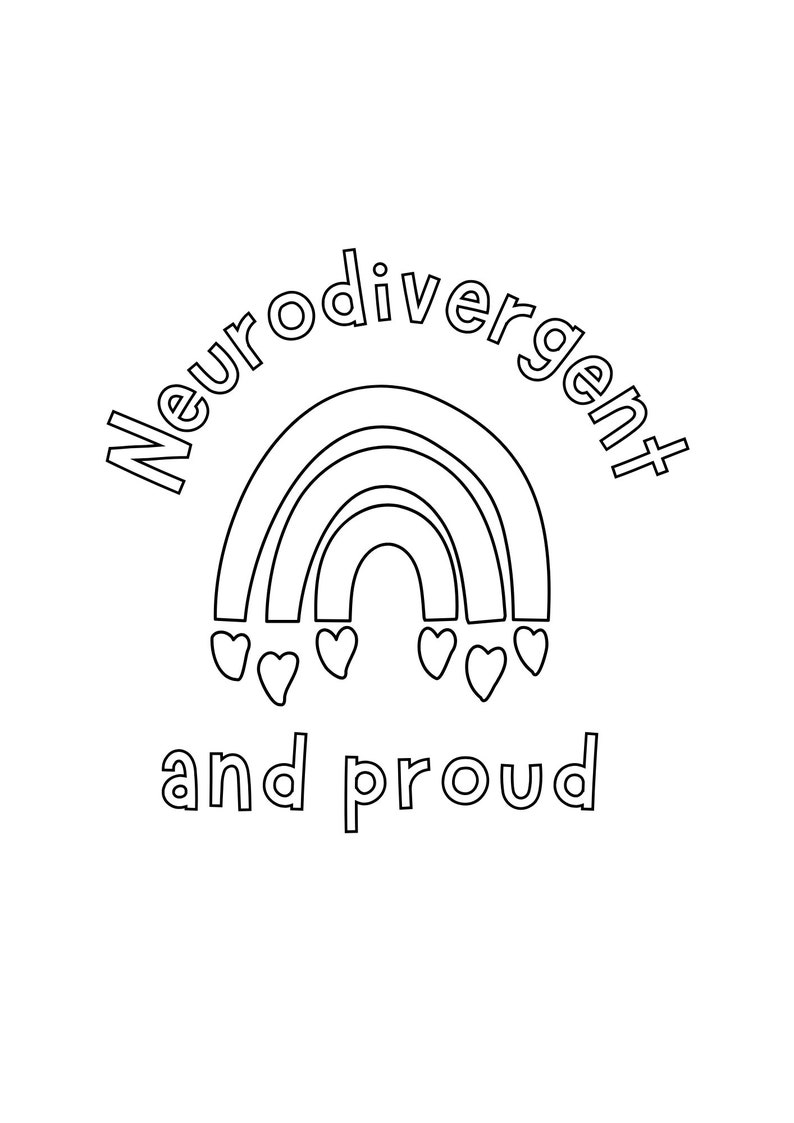 Neurodivergent Colouring Sheets - Printable - Adhd/autism Printable ...