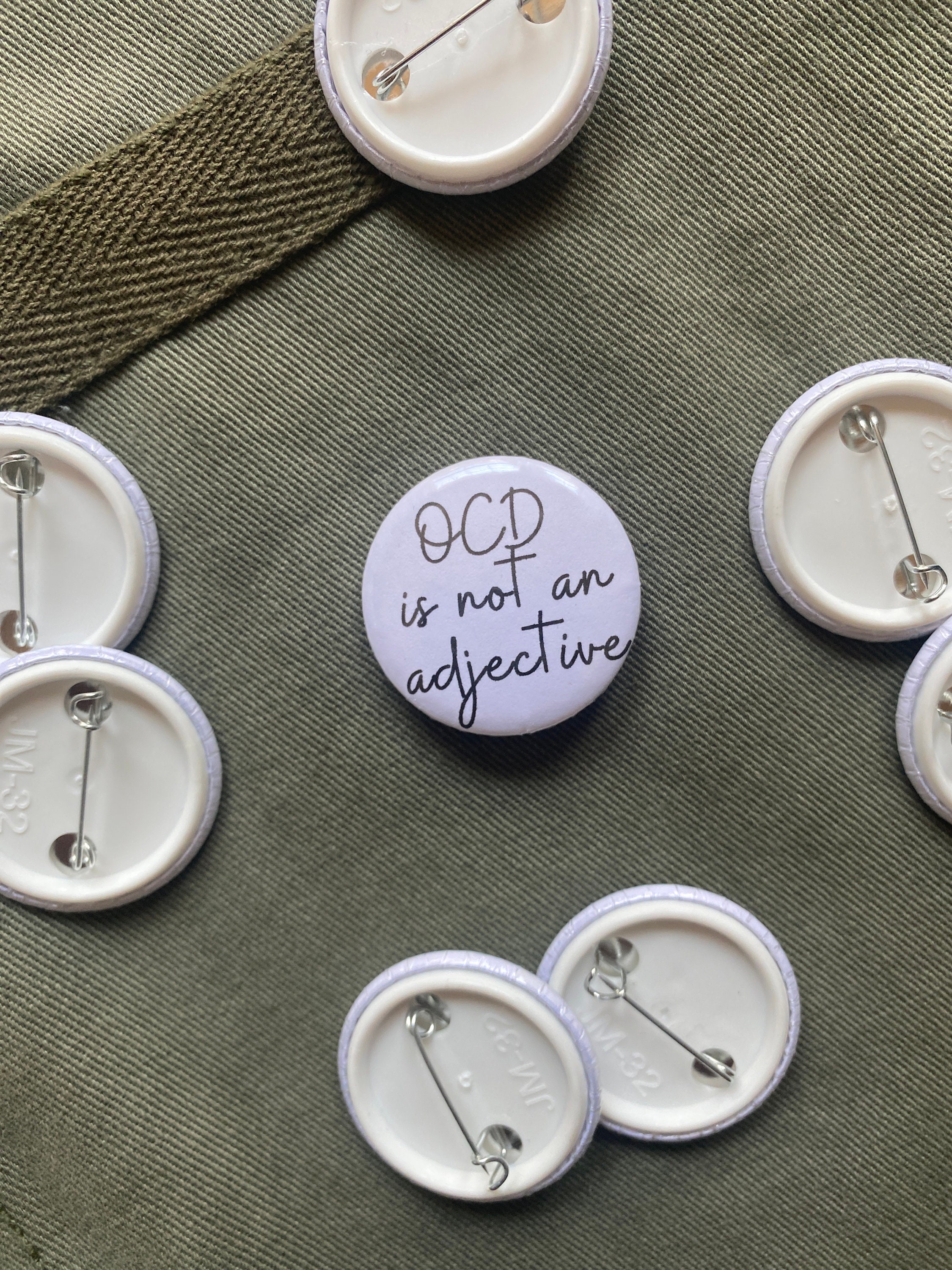 OCD Pin Badge OCD Awareness Pin Button 32mm OCD Awareness Gift Mental ...