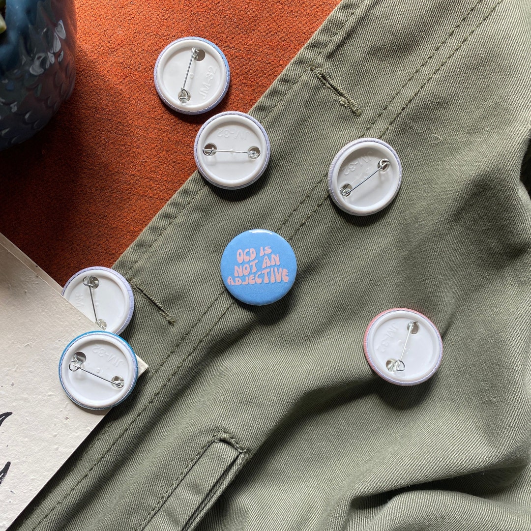OCD Pin Badge OCD Awareness Pin Button 32mm OCD Awareness - Etsy