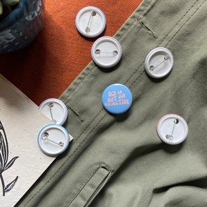 OCD Pin Badge OCD Awareness Pin Button 32mm OCD Awareness Gift Mental ...