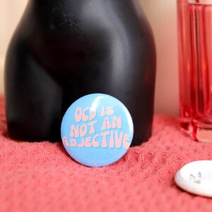 OCD Pin Badge OCD Awareness Pin Button 32mm OCD Awareness Gift Mental ...